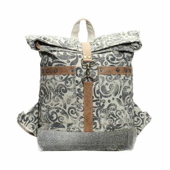 Myra Bag | Bags | Myra Bag Handmade Foldover Backpack Upcycled Canvas ...